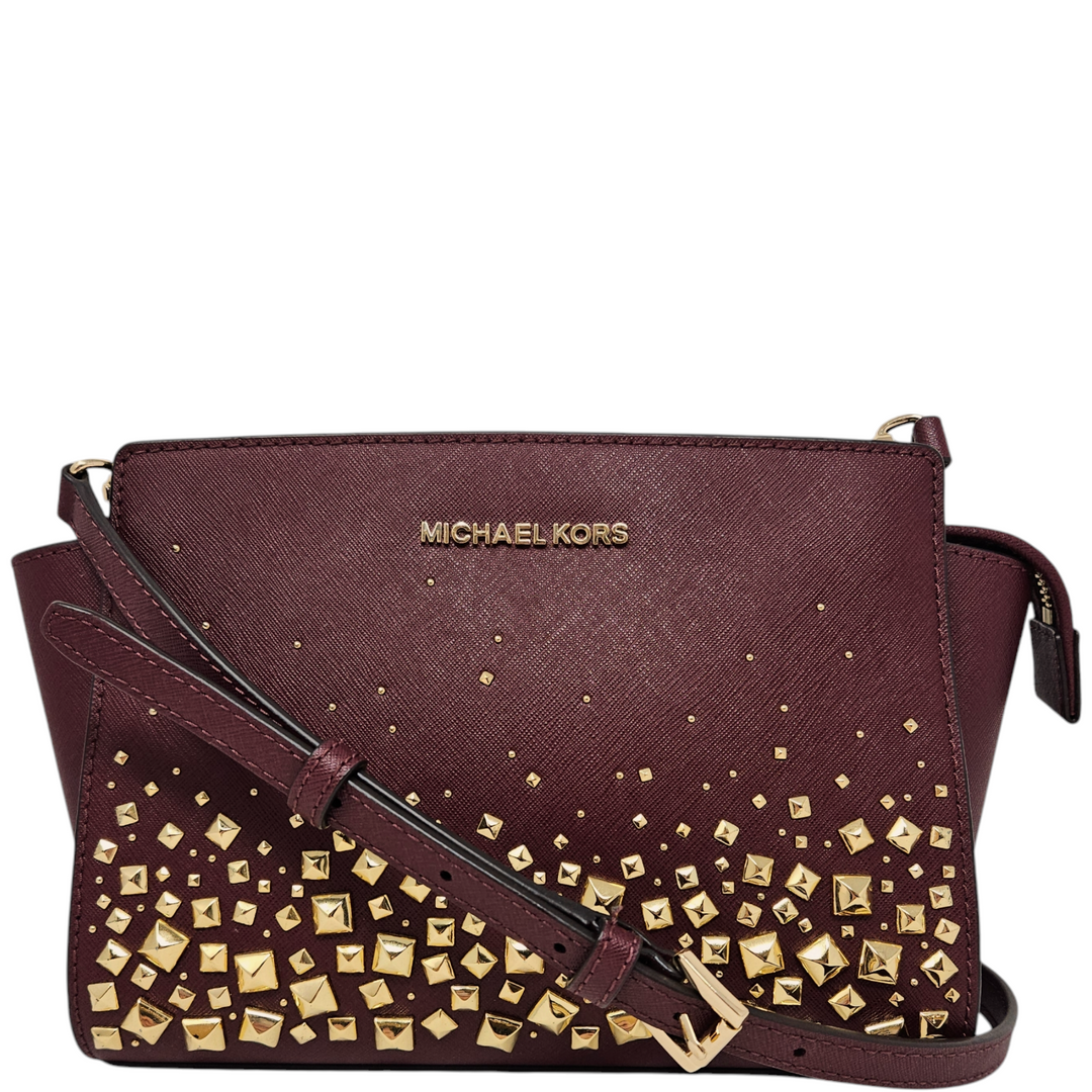 Michael Michael Kors Studded Selma Leather Crossbody Bag